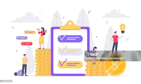 시계 캐릭터 사람 및 돈 기호와 함께 작업 하는 작은 사람들 문자 팀워크 및 시간 관리 개념 플랫 스타일 디자인 벡터 일러스트