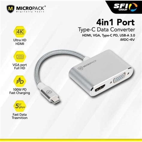 Jual Data Converter Usb Hub Micropack In Type C Mdc V Sl Shopee Indonesia