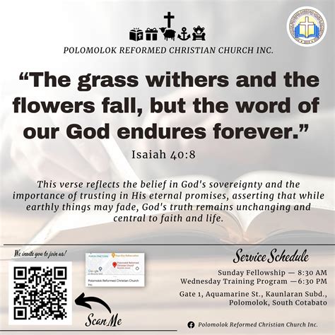 As We Reflect Polomolok Reformed Christian Church Inc