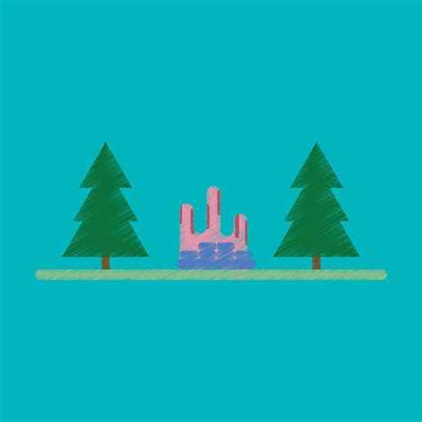 숲 벡터에서 음영 스타일 모닥불에 플랫 아이콘 Eps Ai Uidownload