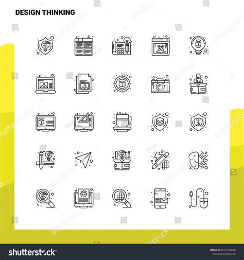 Set Design Thinking Line Icon Set Stock Vector Royalty Free 1627180888 Shutterstock