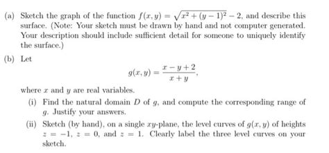 solved a sketch the graph of the function f x y √√√x²