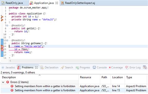 Java How To Write An Aspect Or Annotation For A Method That Cannot Update Any Instance