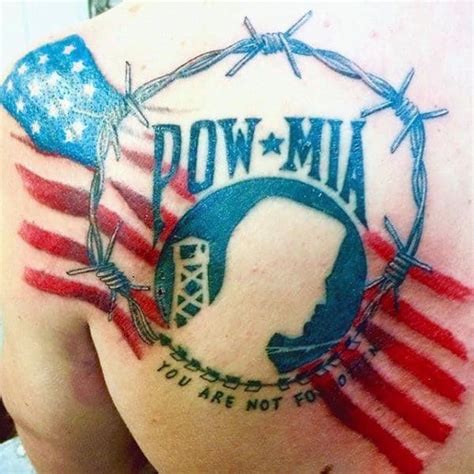 30 Pow Mia Tattoo Designs For Men Navy Military Tattoos American