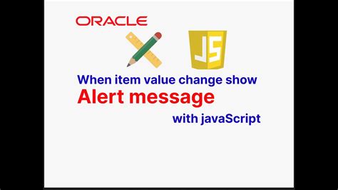 🔔 How To Show Alert Message With Javascript In Oracle Apex Easy