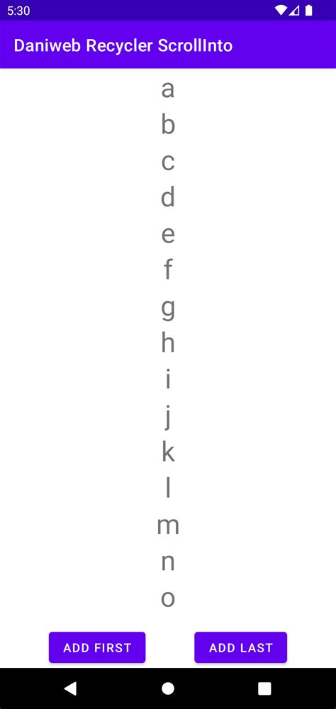 Android Development Android Native Scroll Into Specific Position