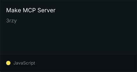 Make Mcp Server Glama