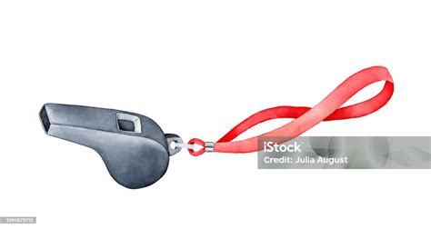 수채화 그림 휘파람 하나 하나의 개체를 닫습니다 제어 관심 시위 권위의 상징 농구 팀 스포츠에 대한 스톡 벡터 아트 및 기타 이미지 농구 팀 스포츠 수채화 개념