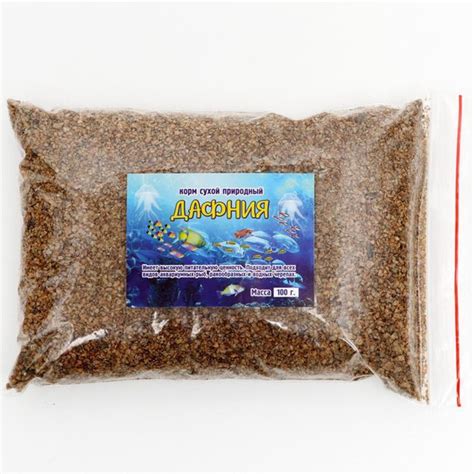 Корм сухой Дафния для аквариумных рыб ракообразных и водных черепах 100 г купить с