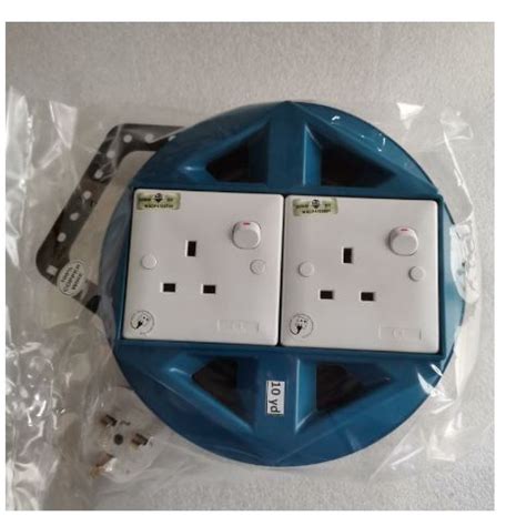TWO WAY EXTENSION 𝗦𝗜𝗥𝗜𝗠 𝟱𝗠 𝟳𝗠 𝟭𝟬𝗠 Copper Extension Bulat Box Cable Reel Portable Trailing