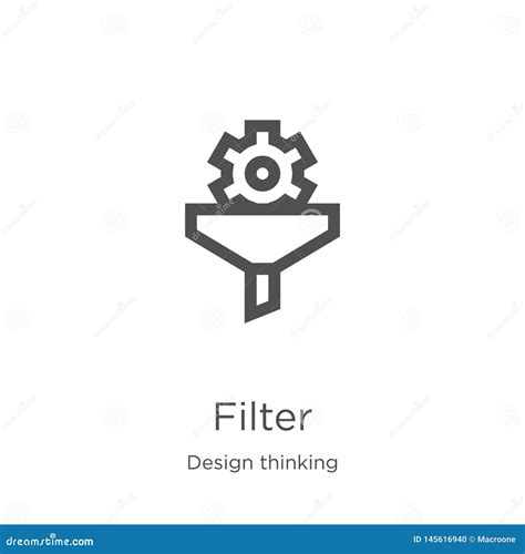 Filter Icon Vector From Design Thinking Collection Thin Line Filter Outline Icon Vector