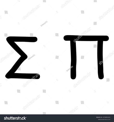 Sigma Pi Symbol Summation Product Notation Stock Vector Royalty Free 2259893659 Shutterstock
