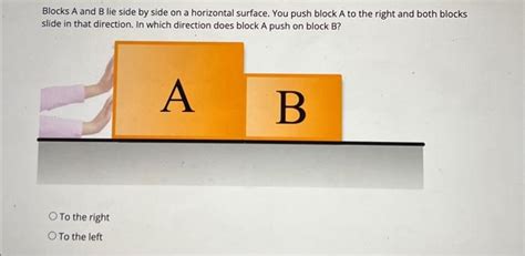 Solved Blocks A And B Lie Side By Side On A Horizontal Chegg Com