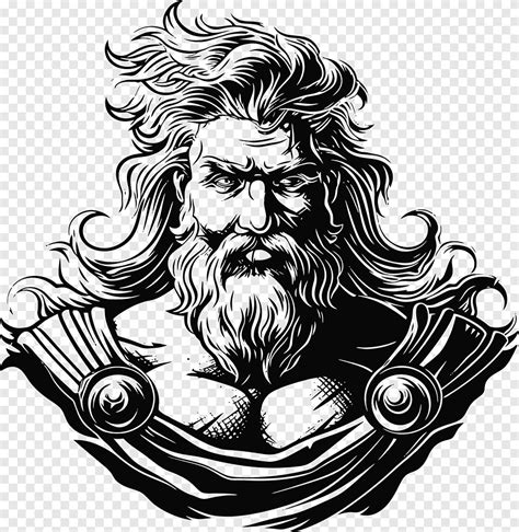 제우스 삽화 그리스 신 신화학 디지털 아트 우뢰 번개 올림포스 산 신성한 고대 그리스 Png Pngegg