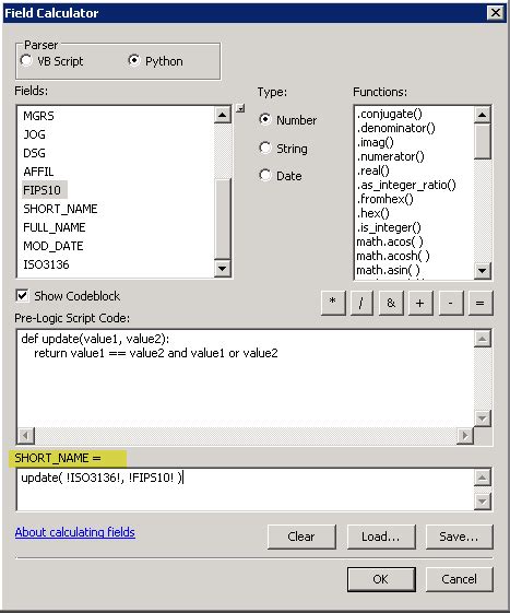 Arcgis Desktop Field Calculator Python Else Statement Question
