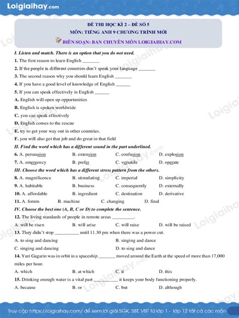 Fillable Online Tng Hp Thi Hc K Ting Anh Mi C P N Fax Email Print Pdffiller