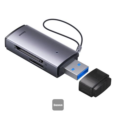 Baseus Lite Series Adapter Card Reader Portable Usb 3 0 Dual Slot Flash Memory Card Adapter Hub