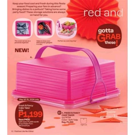 Tupperware Square Cake Taker Shopee Philippines