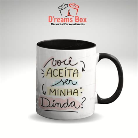 Caneca Personalizada Você Aceita Ser Minha Dinda Elo7
