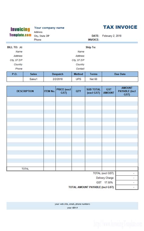 Gst Spreadsheet Template Australia Db Excel Com
