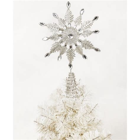 Tree Topper Metal Silver Snowflake 14 H Treetop Snowflake CN1852QWTTZ