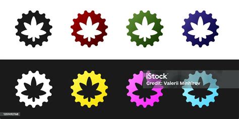 검은 색과 흰색 배경에 고립 된 의료 마리화나 또는 대마초 잎 아이콘을 설정합니다 대마 기호 벡터 일러스트레이션 Thc에 대한 스톡 벡터 아트 및 기타 이미지 Istock