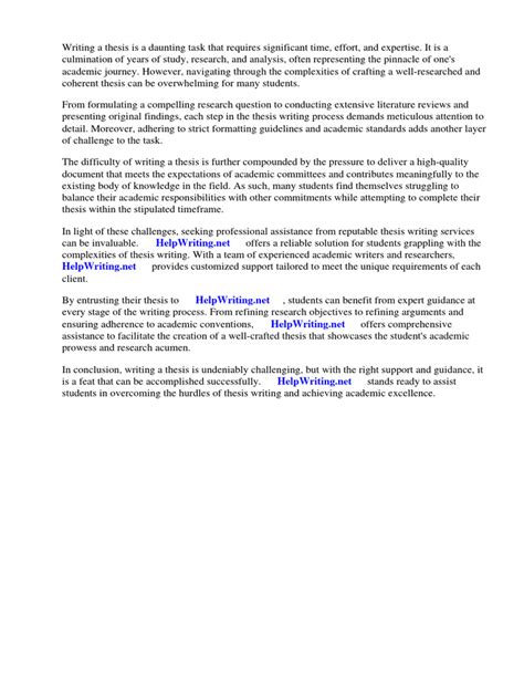 Different Types Thesis Statement Pdf