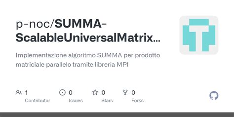 github p noc summa scalableuniversalmatrixmultiplicationalgorithm