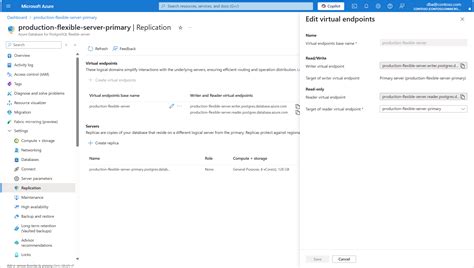 가상 엔드포인트 업데이트 Azure Database For Postgresql Microsoft Learn