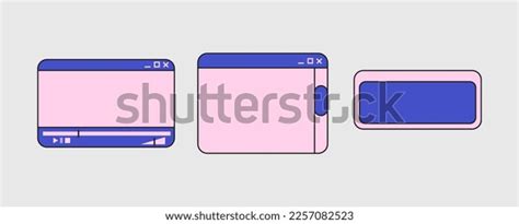 Retro Browser Computer Window 90s Vaporwave Stock Vector Royalty Free 2257082523 Shutterstock