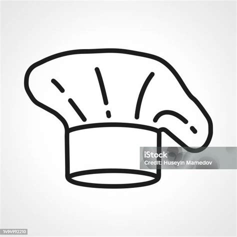 요리사 모자 유니폼 라인 아이콘입니다 요리 선형 아이콘 디자인에 대한 스톡 벡터 아트 및 기타 이미지 디자인 레스토랑 로고 Istock