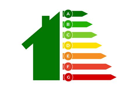 집의 에너지 클래스 흰색 배경에 격리된 에너지 효율적인 집 아이콘 하우스 클래스 에너지 및 경제 기호입니다 경제 및 성과의 배지 벡터 일러스트 레이 션 10 Eps 개념에