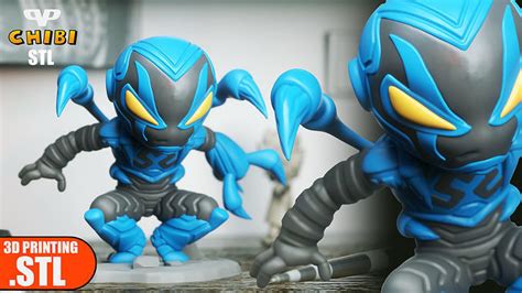 Blue Beetle Chibi Stl For 3d Printing Chibistl 3dxm 3d Model 3d Printable Cgtrader