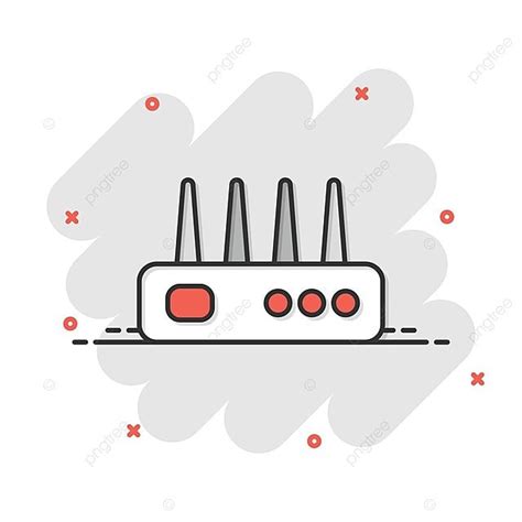 Ikon Router Wifi Datar Pada Teknologi Broadband Router Latar Belakang Putih Vektor Router Pita