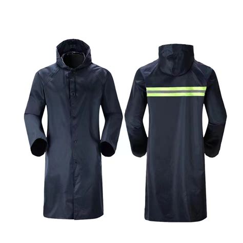 ชุดกันฝน มีแถบสะท้อนแสง รุ่นหมวกติดเสื้อ Waterproof Rain Suitt เสื้อกันฝนมอเตอร์ไซค์ Split