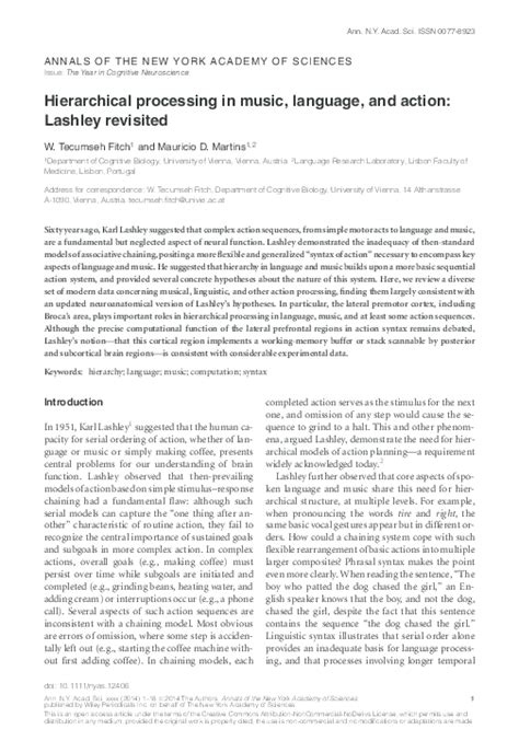 pdf hierarchical processing in music language and action lashley