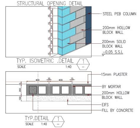 Block Work A Detailed Architectural Drawing Of A Building