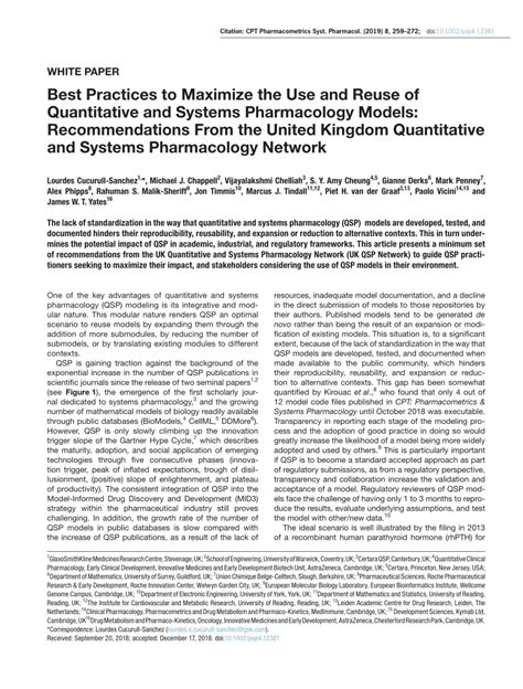 pdf best practices to maximise the use and re use of qsp models