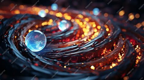 Premium Ai Image Spiral Fractals With Glowing Particles Simulation