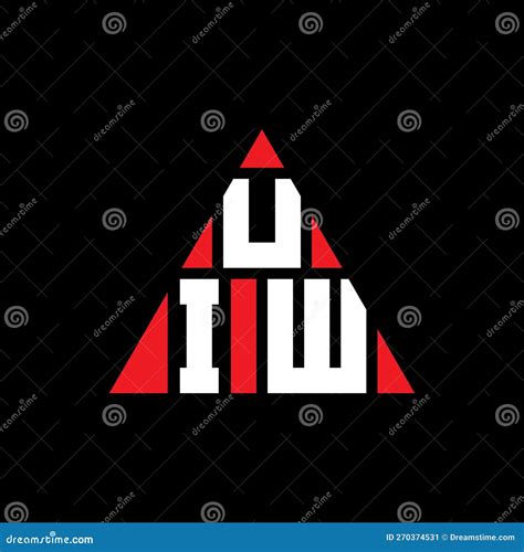 UIW Triangle Letter Logo Design With Triangle Shape UIW Triangle Logo Design Monogram Stock