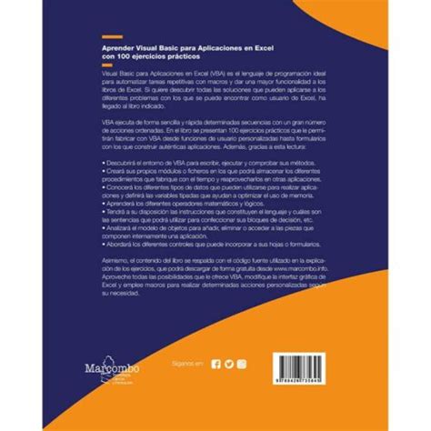 Aprender Visual Basic Para Aplicaciones En Excel Con 100 Ejercicios Prácticos Alfaomega Argentina