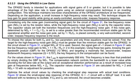 opa552 design causing high frequency noise at op amp output