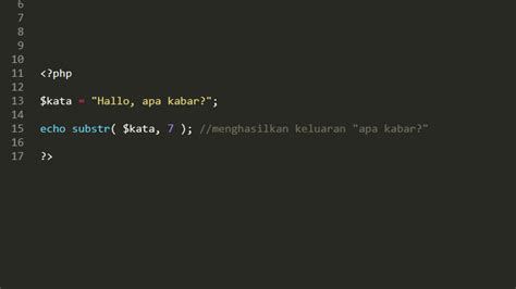 Cara Mengambil Sebagian Karakter Atau Potongan Kata Menggunakan Fungsi Substr Pada Bahasa