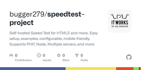 github bugger279 speedtest project self hosted speed test for html5
