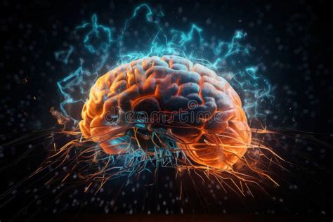 Glowing Brain With A Neural Network And Synapses Stock Illustration Illustration Of Brainpower