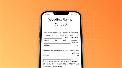 Wedding Planner Contract Template 100 Free Signhouse