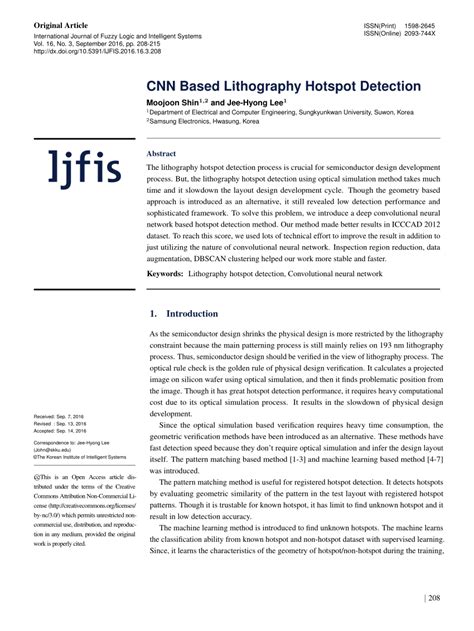 Pdf Cnn Based Lithography Hotspot Detection