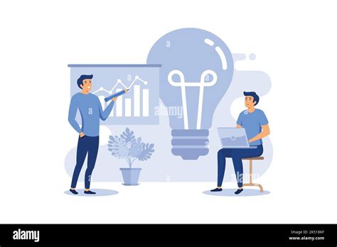 Light Bulb And Company Staff Working In Office Idea Planning