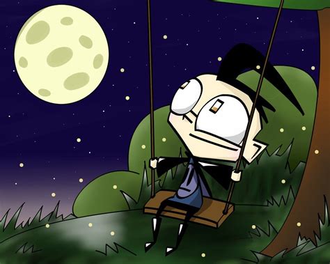 Happy Cute Dib Looking At Stars Collab By Darkwing Gadget On Deviantart Cute Invader Zim Anime