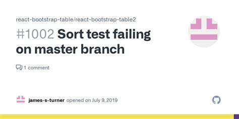 Sort Test Failing On Master Branch · Issue 1002 · React Bootstrap Tablereact Bootstrap Table2